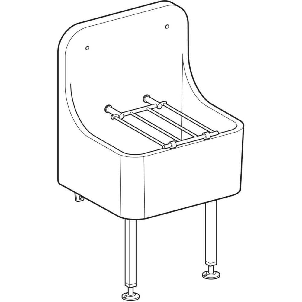 Twyford Cleaner Sink with Splashback and Grating