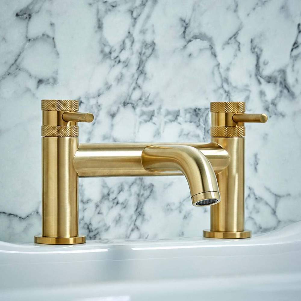 Scudo Core Bath Filler Tap Brushed Brass
