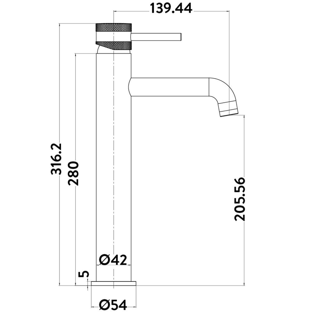 Scudo Core Tall Mono Basin Mixer Brushed Bronze - NU-039