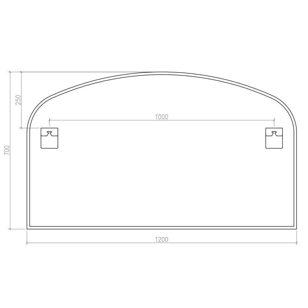 Origins Living Delphine Overmantel Arch Mirror | DEL-00R127-BB