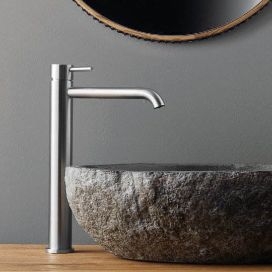 Vema Tiber Stainless Steel Tall Basin Mixer Tap