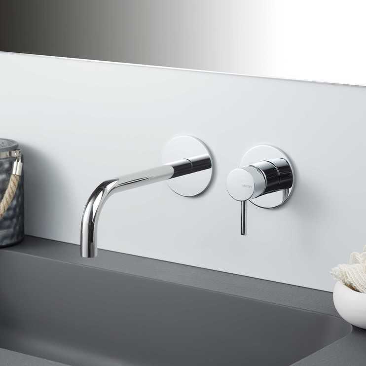 Vema Maira Chrome Wall Mounted Basin Mixer Tap