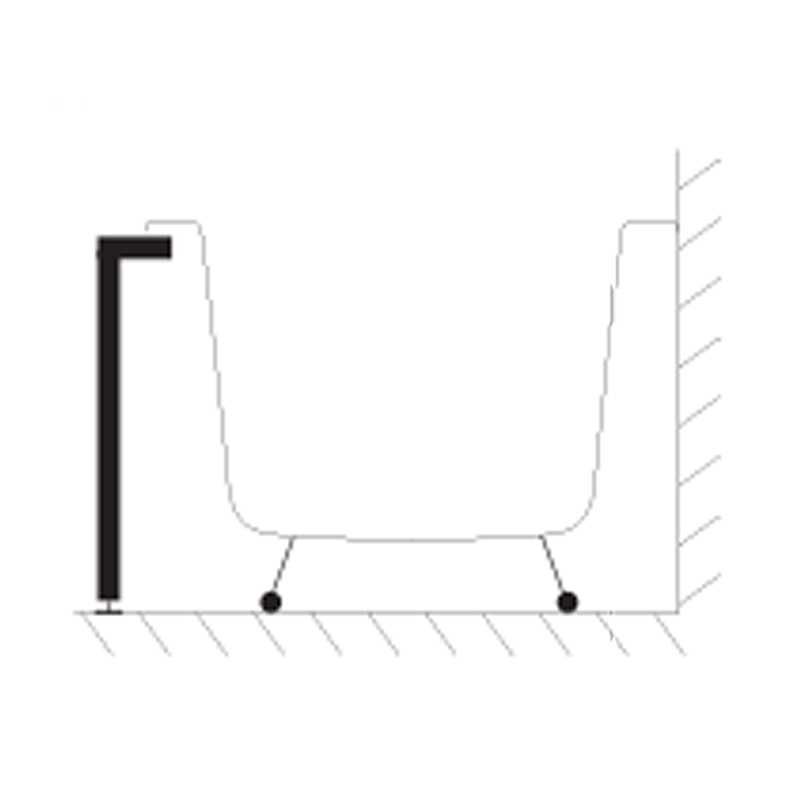 Abacus Elements Tileable Bath End Panels with Lip - Right Hand