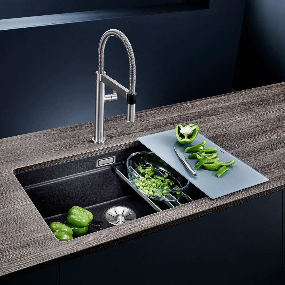 Blanco Etagon 700 Silgranit Undermount Kitchen Sink - Rock Grey