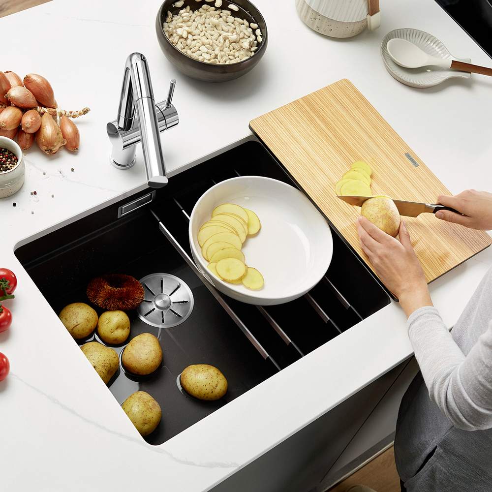 Blanco Etagon 700 Silgranit Undermount Kitchen Sink - Rock Grey