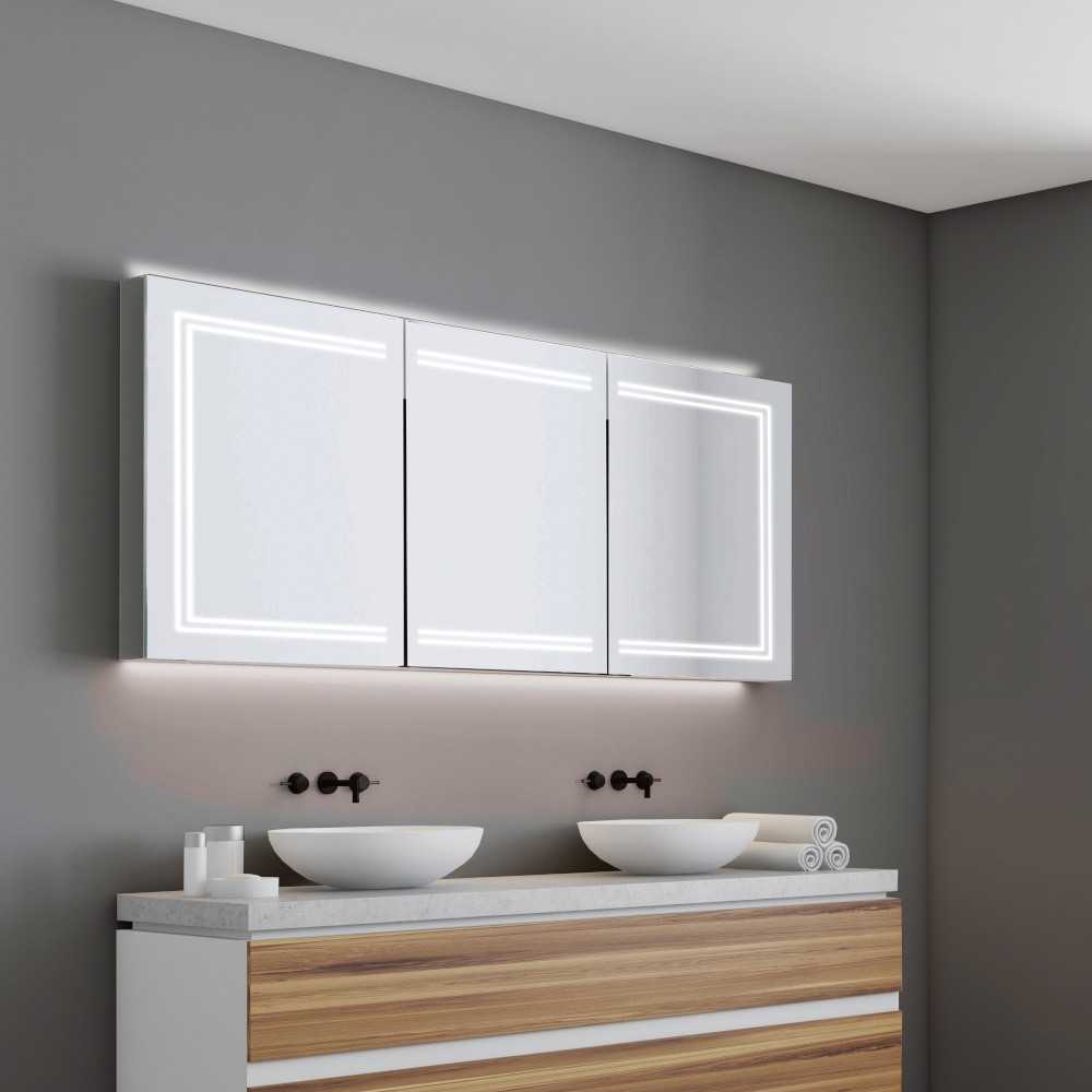 hib Edge 120 Illuminated Bathroom Cabinet 120cm Wide, 49700