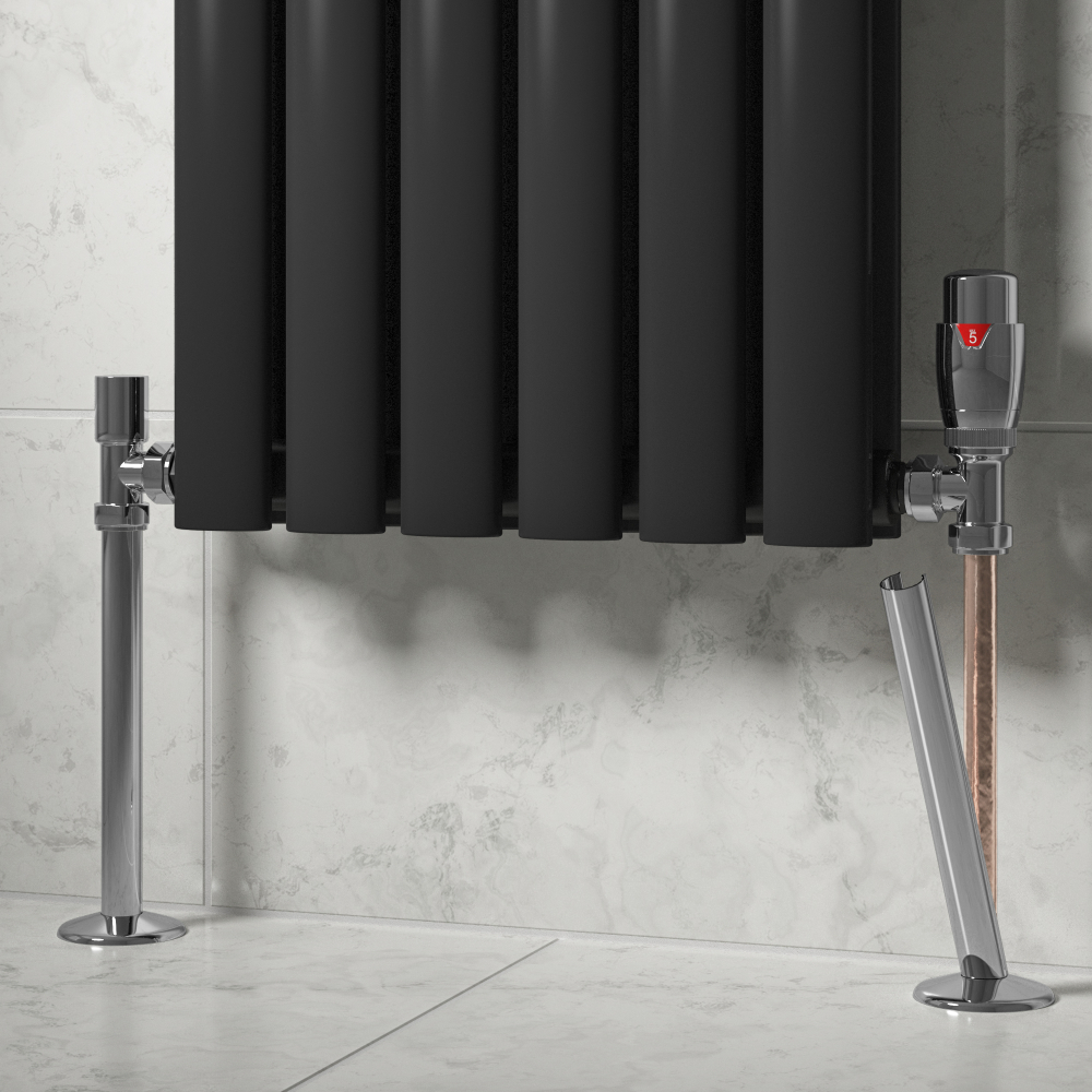 Chrome Pipe Snap 15mm Radiator Aluminium pipe covers and collars