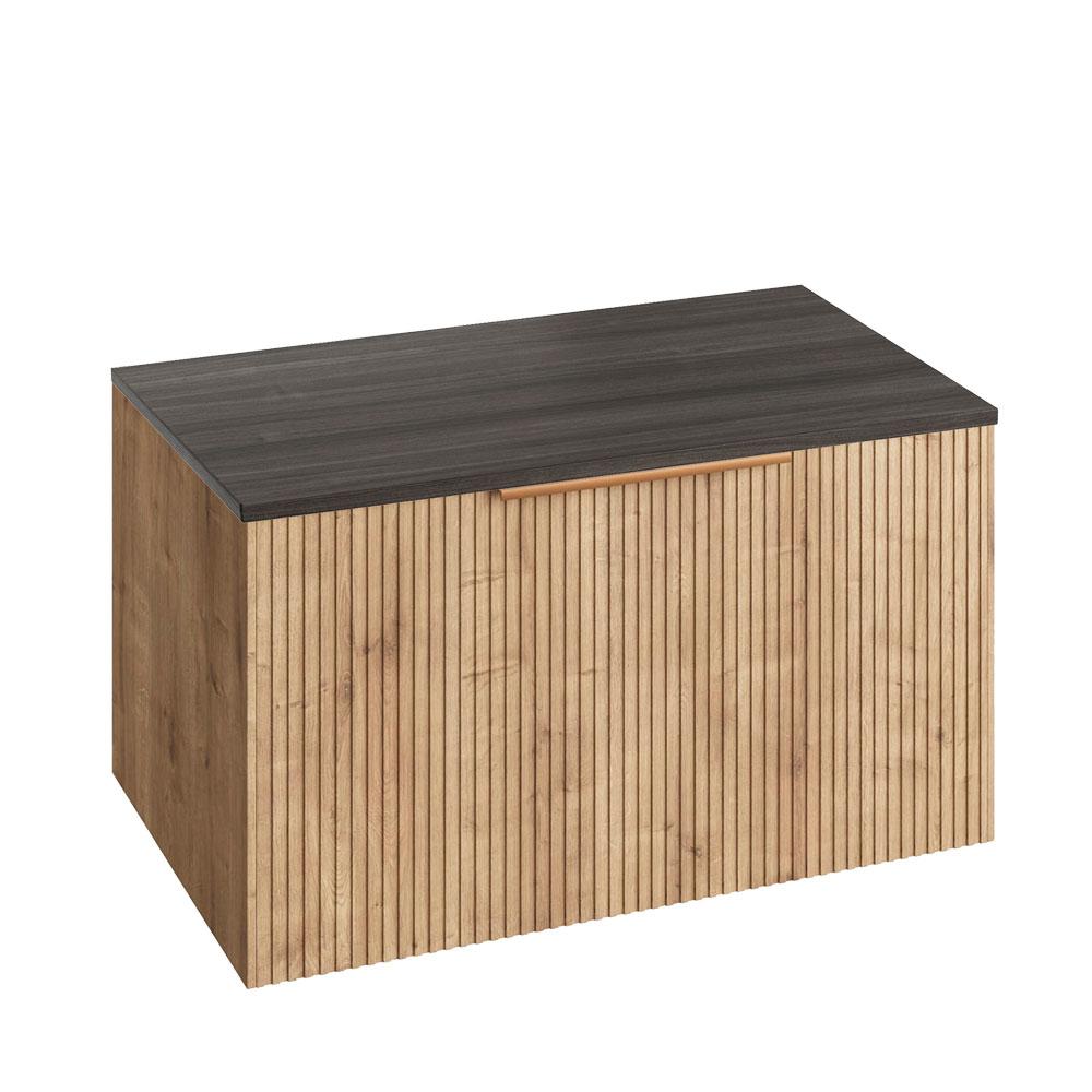 Abacus S3 Linea Concepts Wall Hung Vanity Unit 800mm - Halifax Oak ...