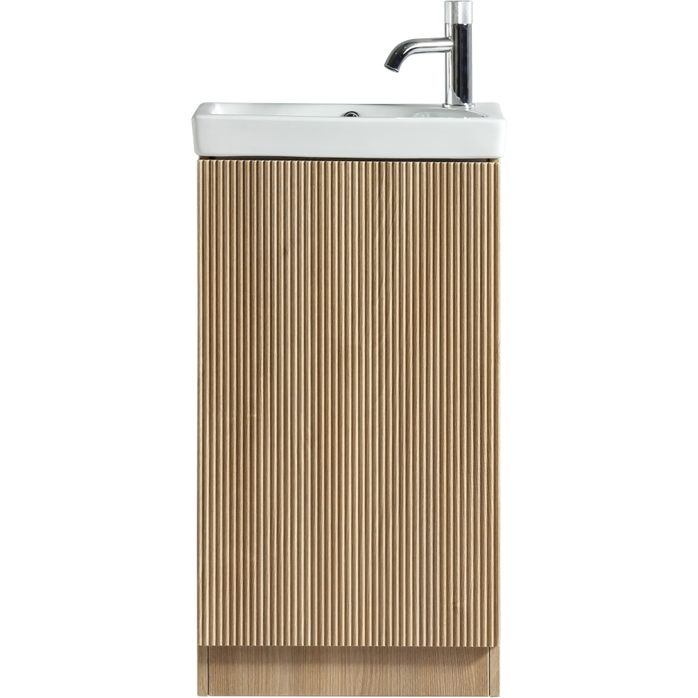 Flauto Country Oak Mini Cloakroom Vanity Unit - 4398