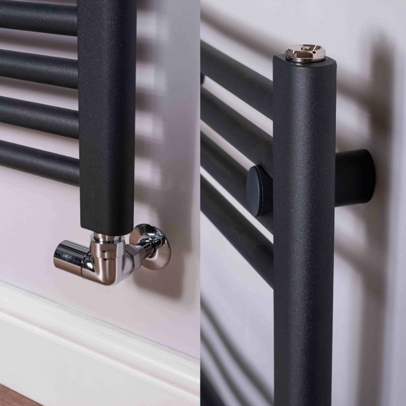 DQ Essential 1200 x 500mm Granite Texture Towel Radiator, ESSLR50/120-GT