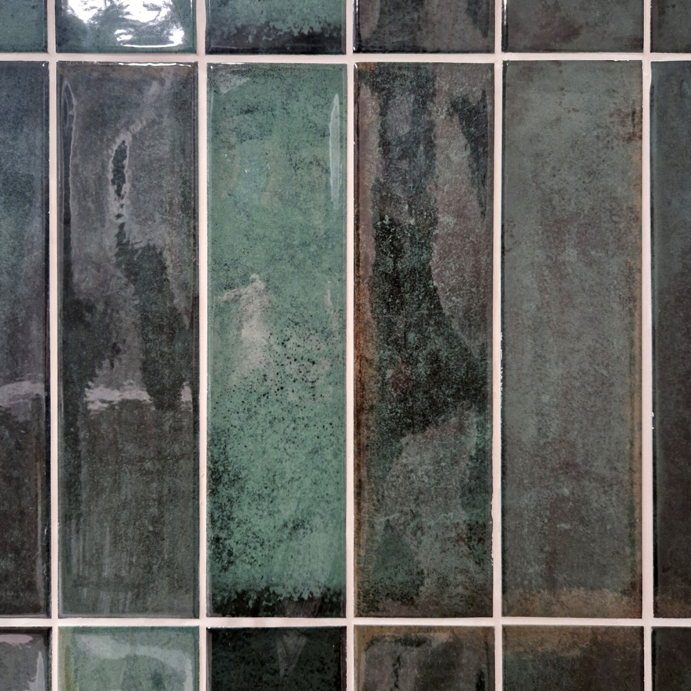 Green Brick Rambla Esmeralda Ceramic Tile - 300x75 - 1.25pm2 - Grespania