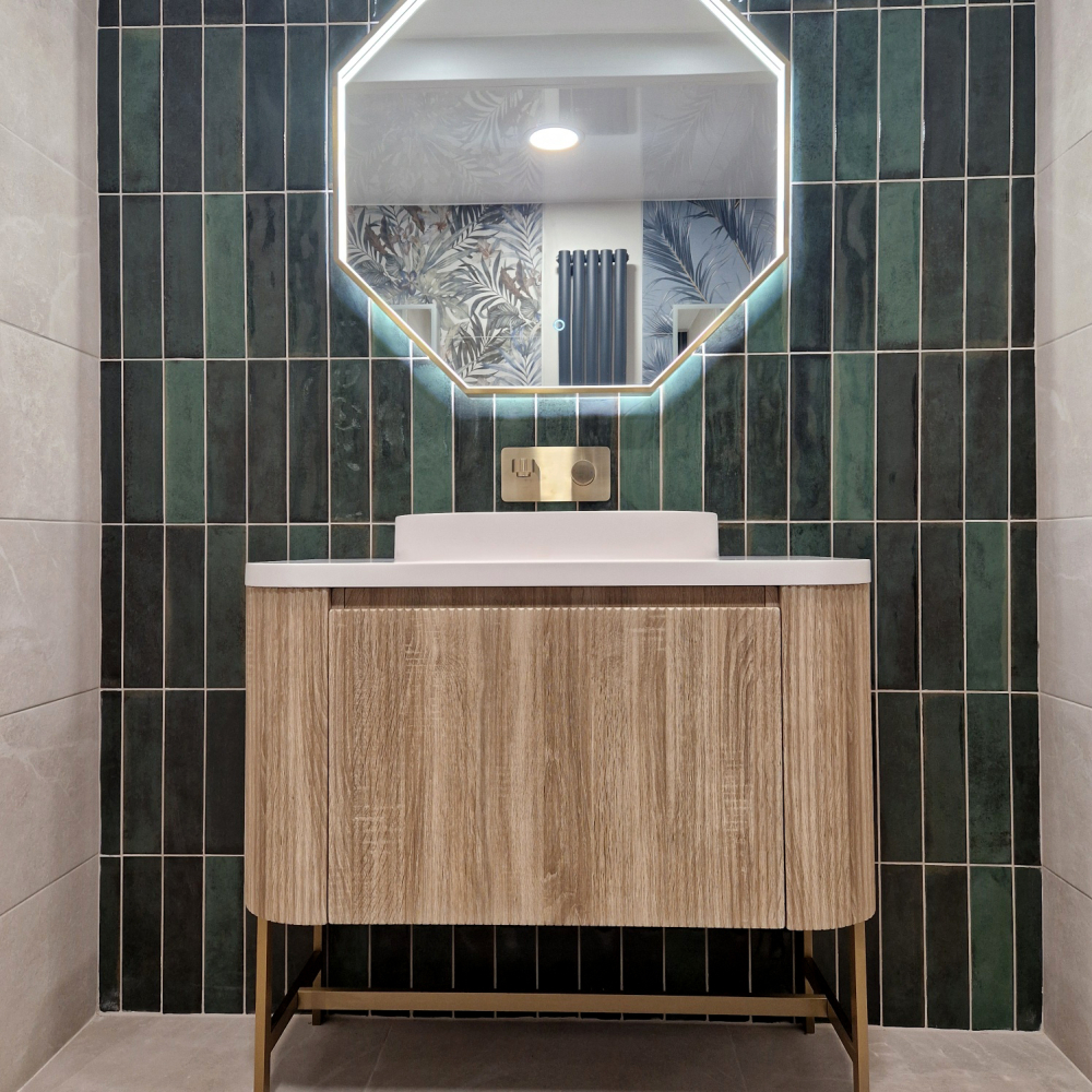 Green Brick Rambla Esmeralda Ceramic Tile - 300x75 - 1.25pm2 - Grespania