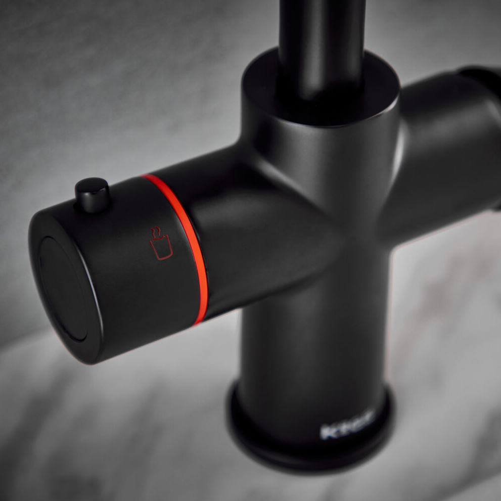 KoGE 4-in-1 Black Pull Out Boiling water Kitchen Tap & Boiler - HOT007