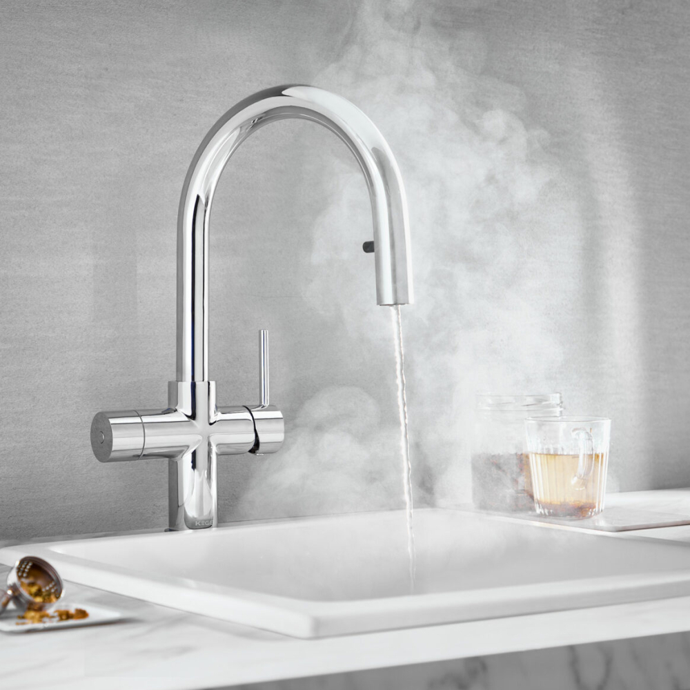 KoGE 4-in-1 Chrome Pull Out Boiling water Kitchen Tap & Boiler - HOT007