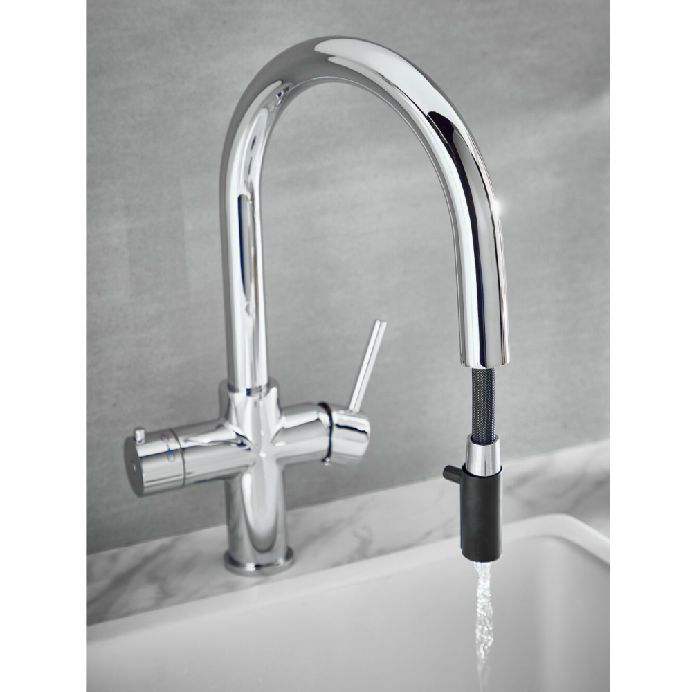 KoGE 4-in-1 Chrome Pull Out Boiling water Kitchen Tap & Boiler - HOT007