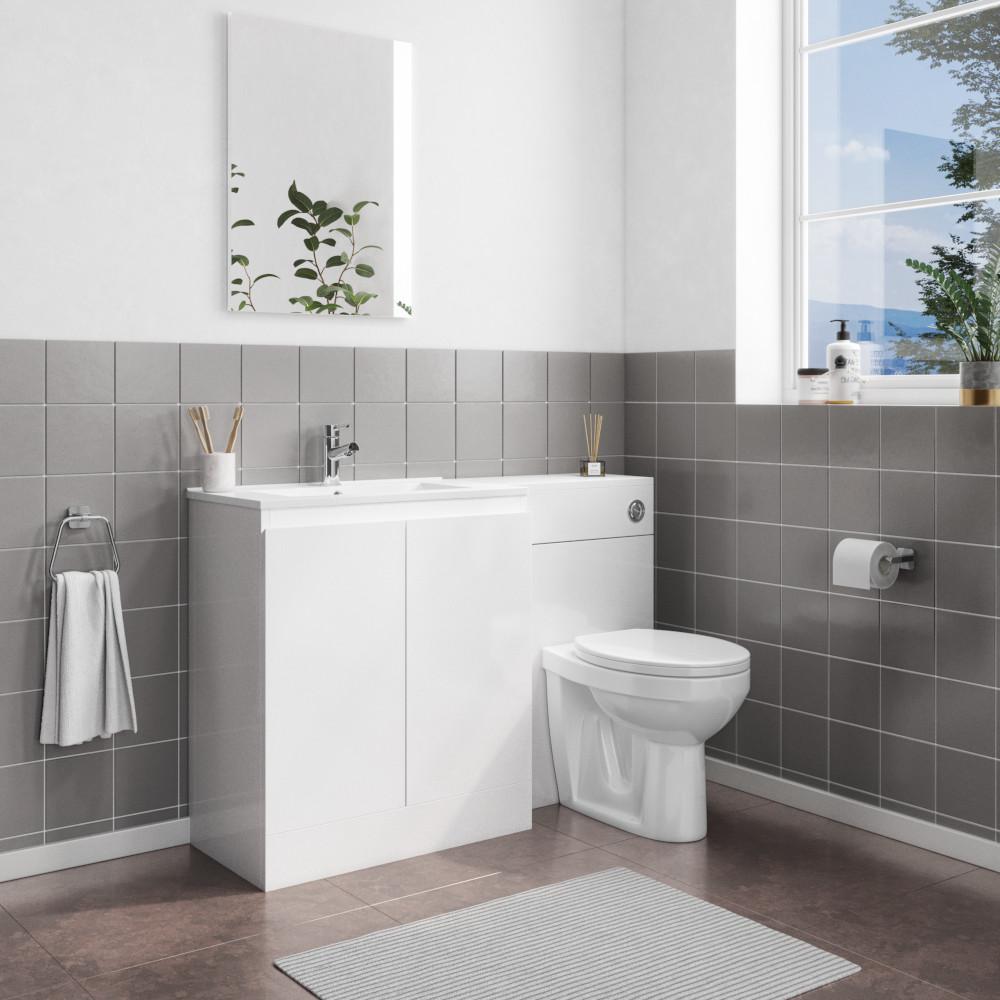 Halite 600mm White Vanity Unit with Basin