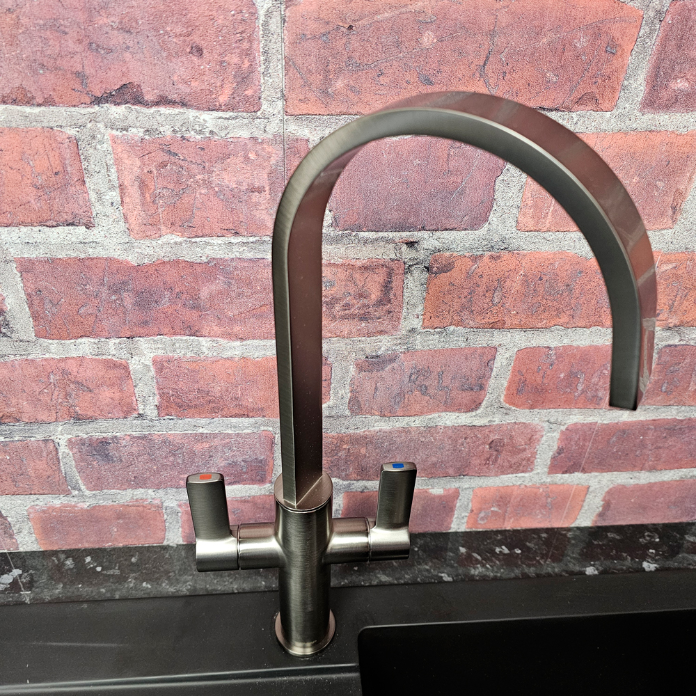 Jeroni Swept Gunmetal Kitchen Mixer Tap, 922129