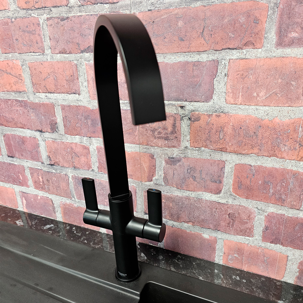 Jeroni Swept Matt Black Kitchen Mixer Tap - Francis Pegler Comap - 922128