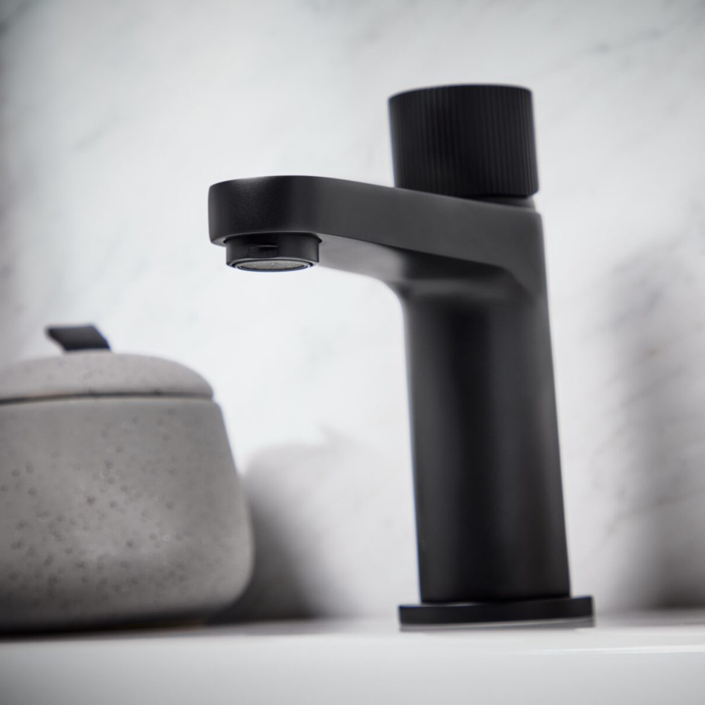 Scudo KOKO Matt Black Mono Basin Mixer Tap - KO-002