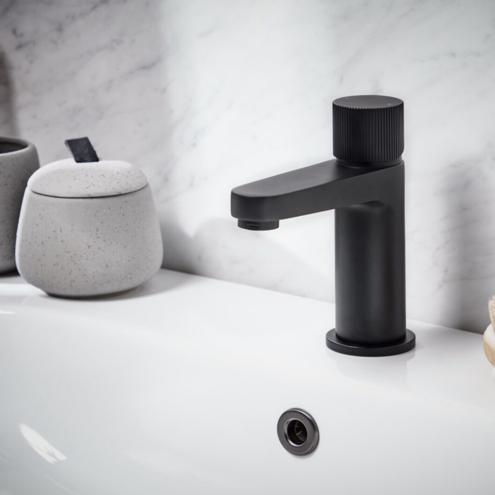 Scudo KOKO Matt Black Mono Basin Mixer Tap - KO-002