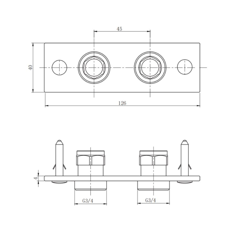 KVit FastFix Douche Plate from Kartell