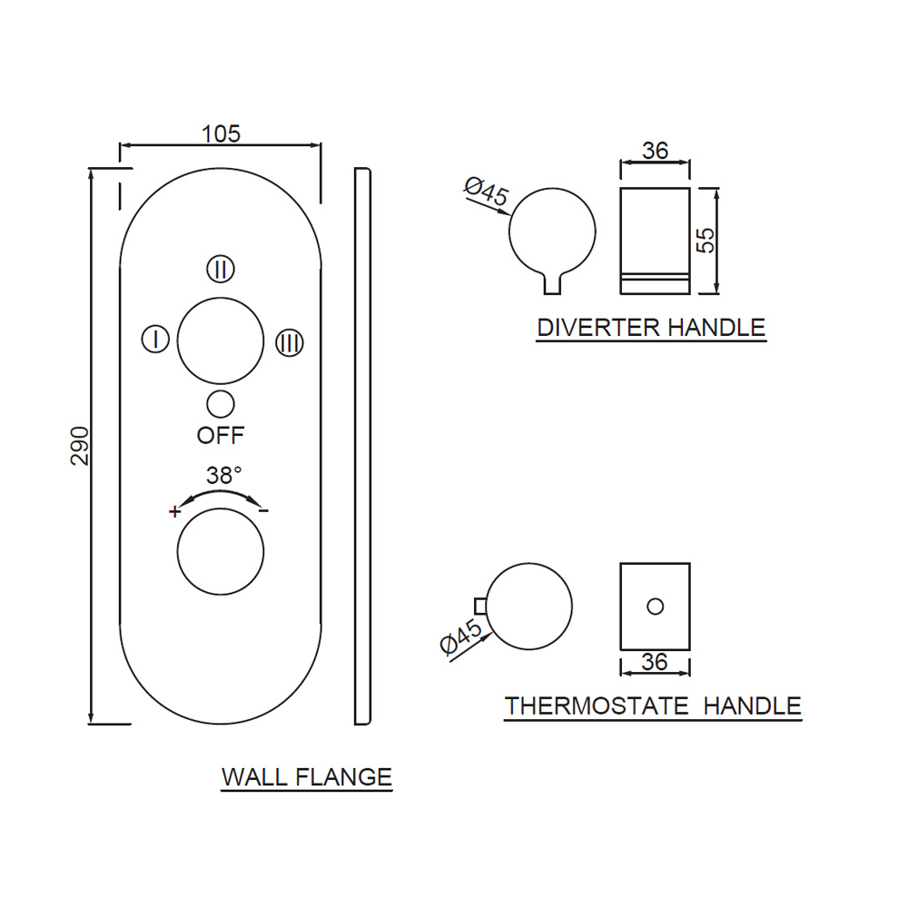 Jaquar Laguna Aquamax Concelaed 3 Outlet Thermostatic Shower Mixer ...