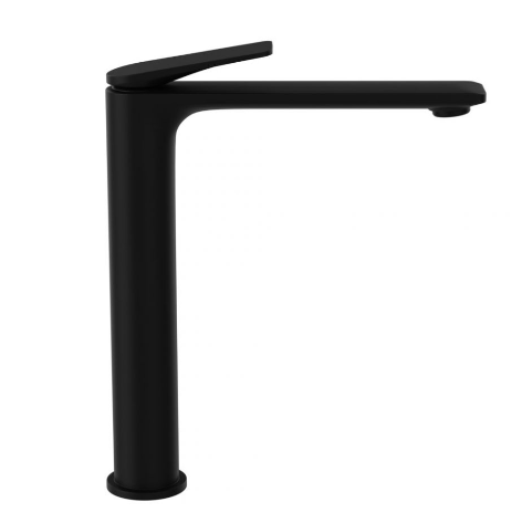 Jaquar Laguna Matt Black High Rise Mono Basin Mixer Tap, LAG-BLM-91005BWF