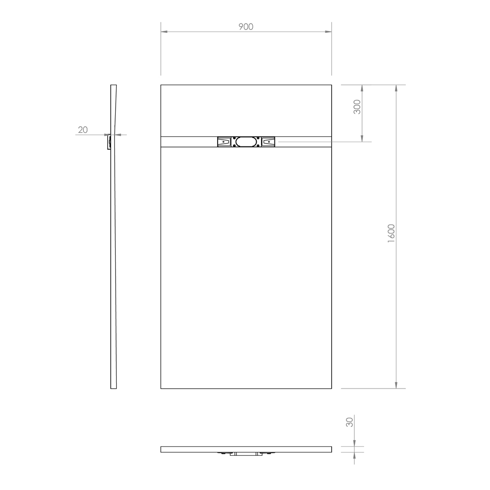Abacus Level Access Linear Uno Brushed Brass End Waste Wetroom Kit 1600 ...
