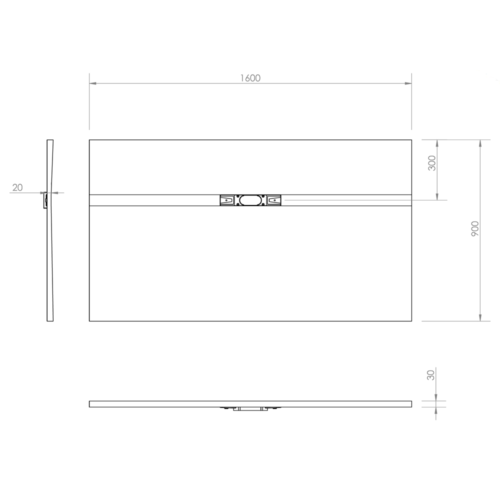 Abacus Level Access Linear Uno Stainless Steel Offset Waste Wetroom Kit ...