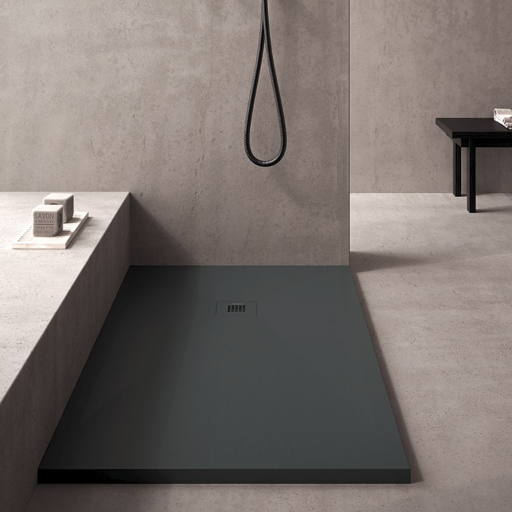 Lujo Stone Fin 1800 x 700mm Anthracite Slate Shower Tray | Lujo Fin ...