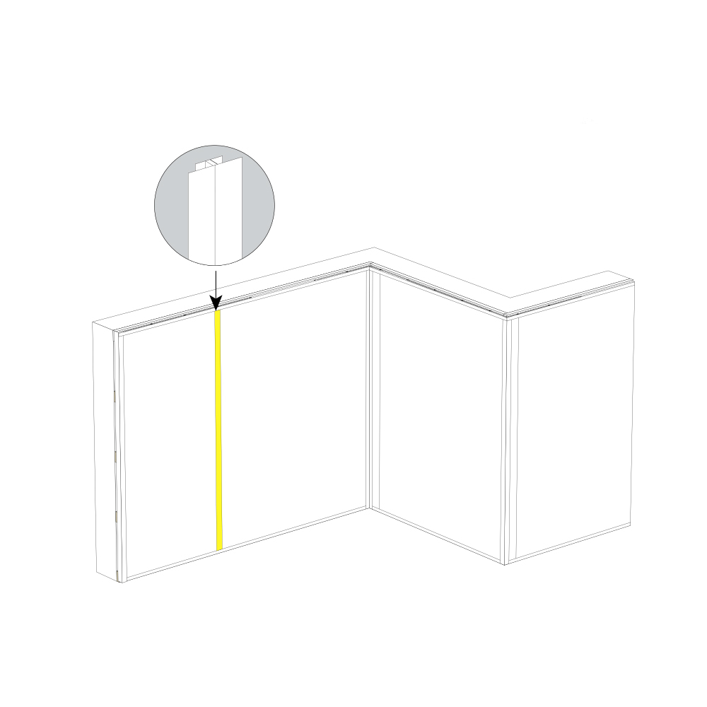 MEGAboard Aluminum Satin H Joint Trim - 2400mm