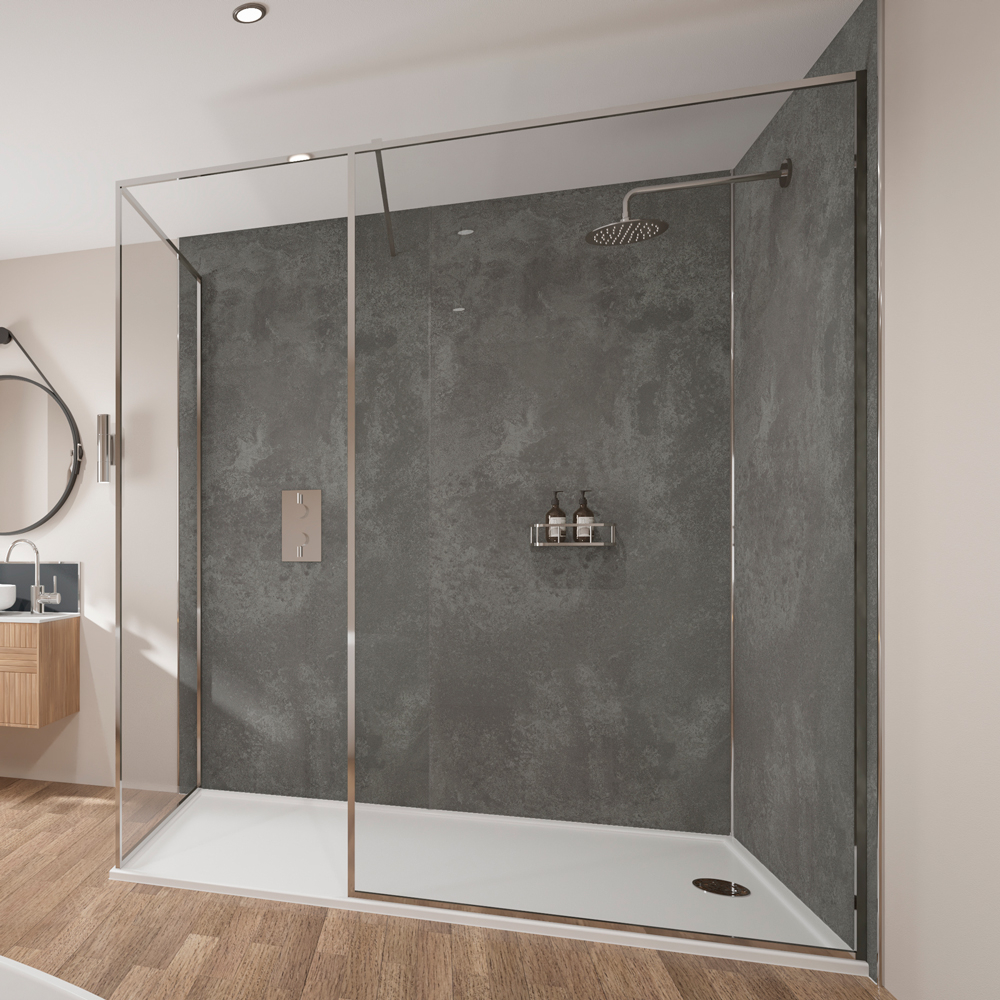 Wetwall Mermaid Collection Magma Stone Shower Panel, Mermaid Collection