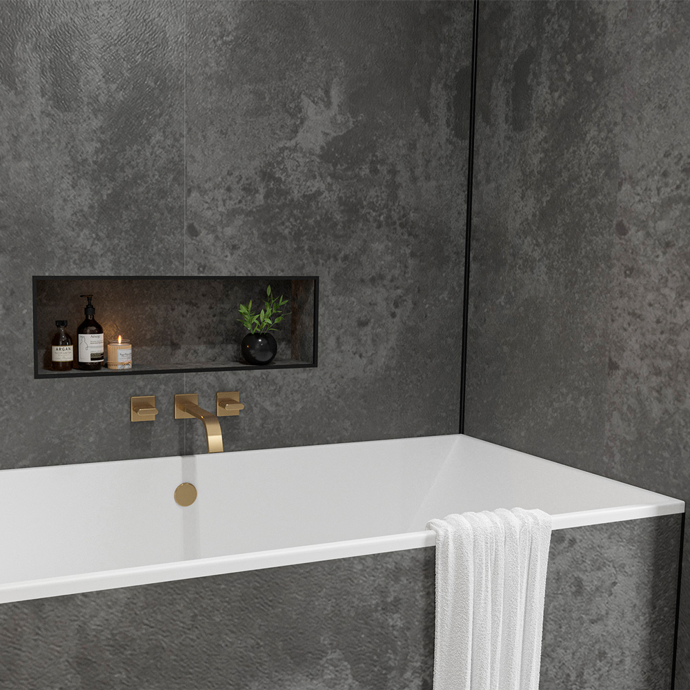 Wetwall Mermaid Collection Magma Stone Shower Panel, Mermaid Collection
