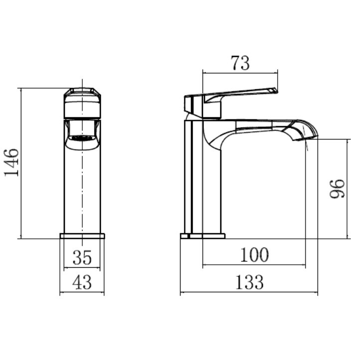 Scudo Montana Chrome Mini Mono Basin Tap