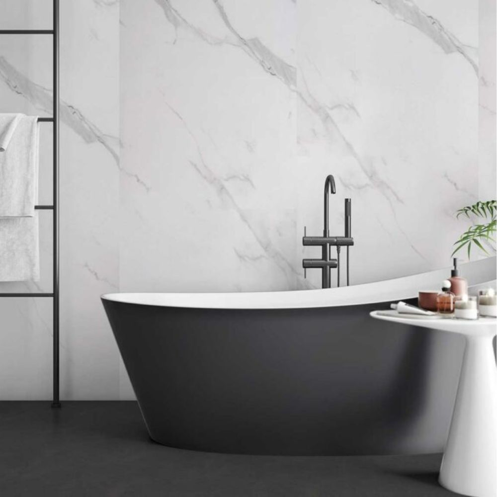 Carrara Marble Neptune, Neptune 250 Matt Carrara Marble PVC Cladding