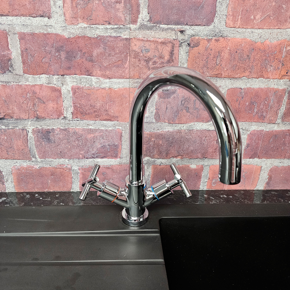 Nuie Dual Cross Head Kitchen Sink Mixer Tap (KC320)
