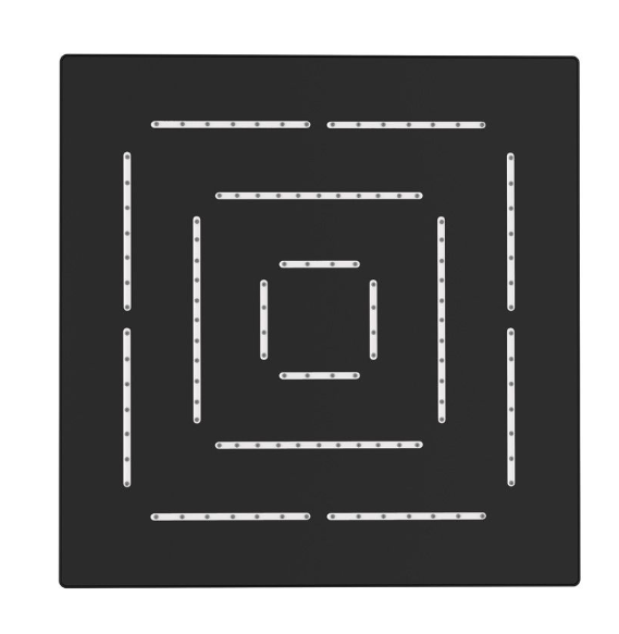 Jaquar Maze 200mm Black Matt Square Shower Head, OHS-BLM-1619