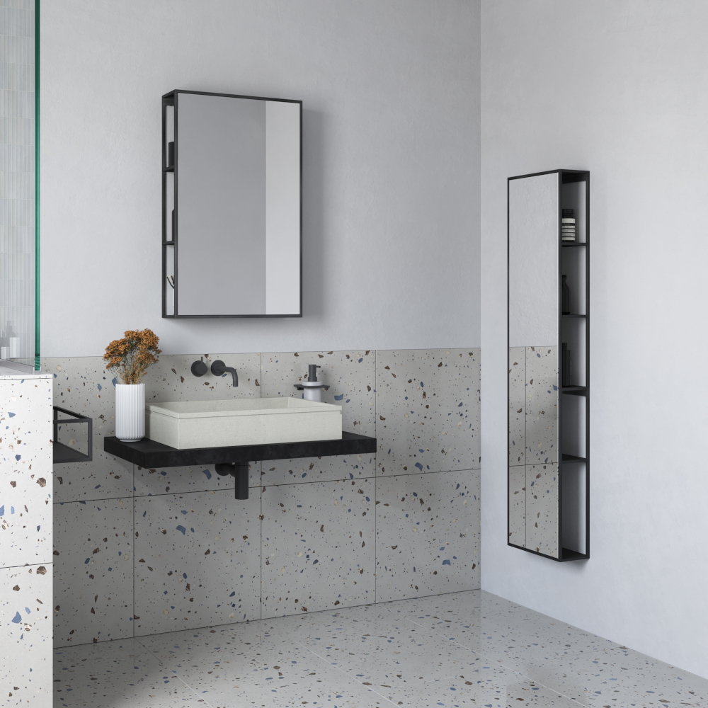 Origins Living Dockside 140 Mirror with Open Shelving