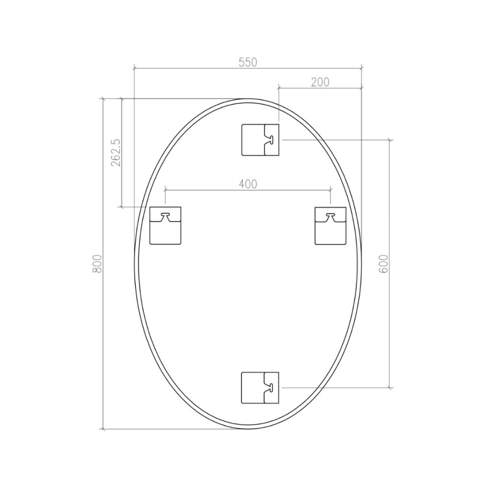 Origins Living Delphine Oval Mirror in Gunmetal