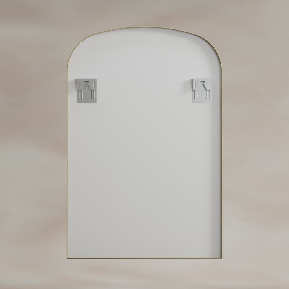 Origins Living Delphine Overmantle Mirror in Brushed Brass