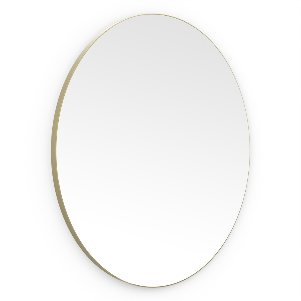 Origins Living Oslo Round 80 Brushed Brass Mirror, OSL-00D080-BB