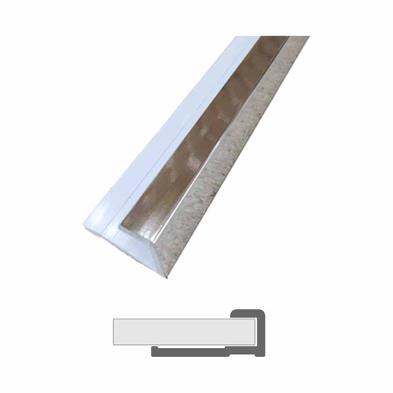 One Part End Cap - 8mm - PVC Panel Trim - Silver Finish