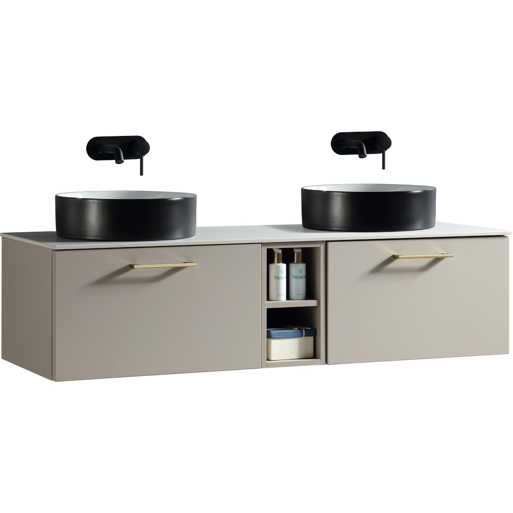 Piatta Soft Coffee 1400mm Wall Hung Vanity Unit - 4429