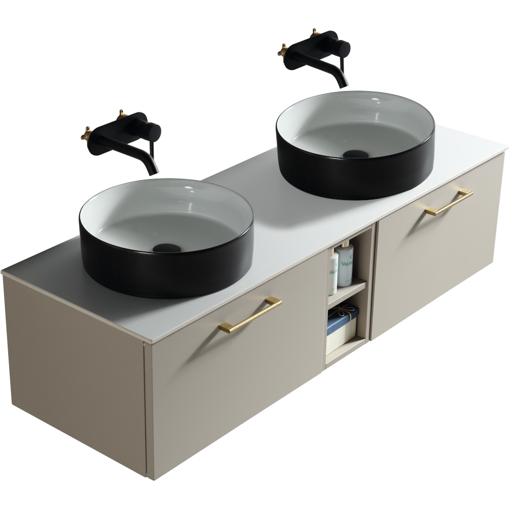 Piatta Soft Coffee 1400mm Wall Hung Vanity Unit - 4429