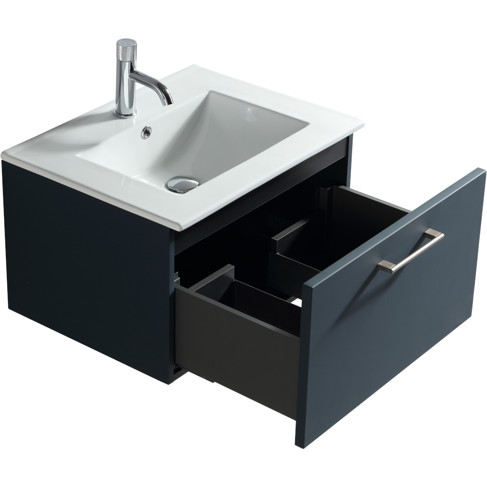 Piatta Midnight Shadow 600mm Wall Hung Vanity Unit - 4371