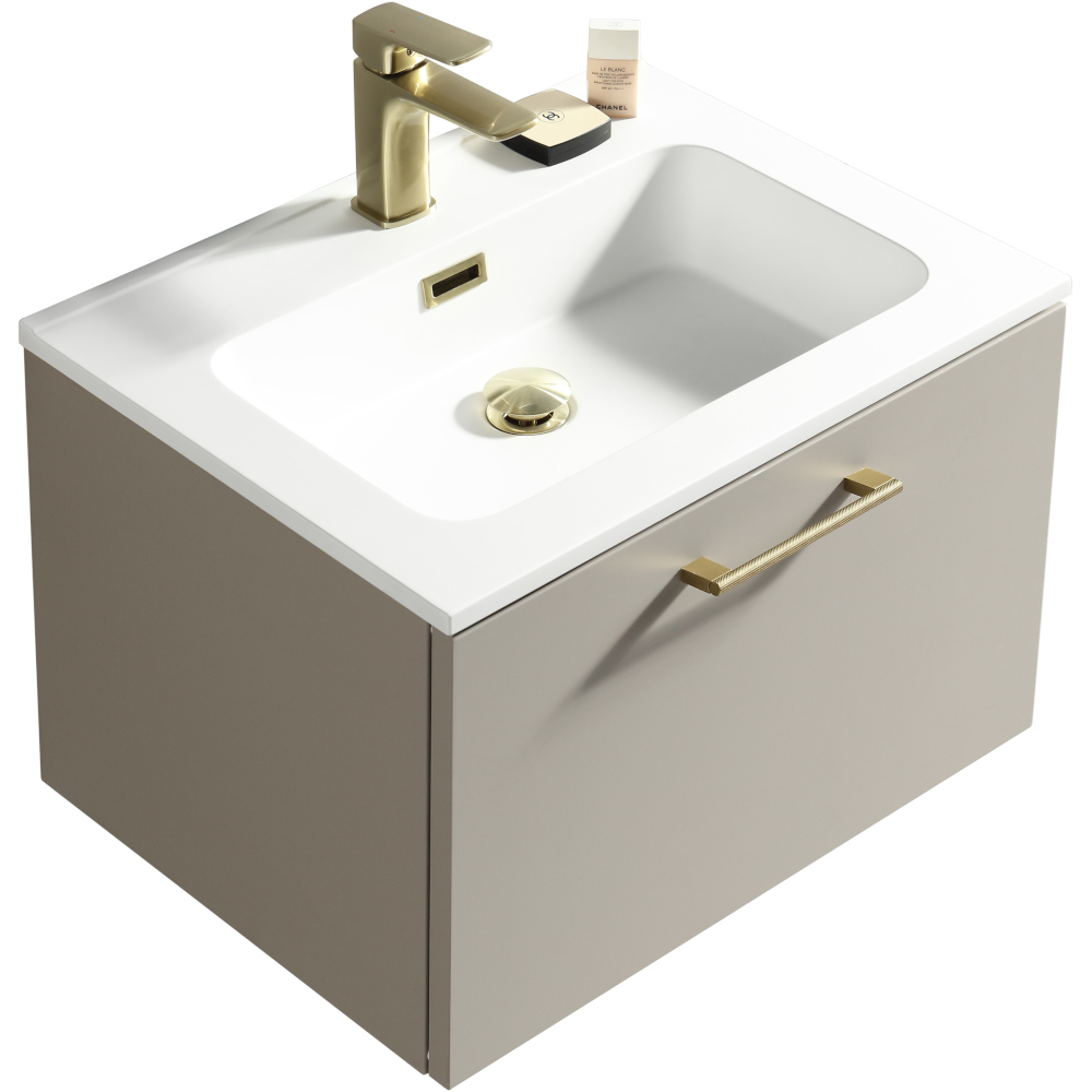 Piatta Soft Coffee 600mm Wall Hung Vanity Unit - 4373