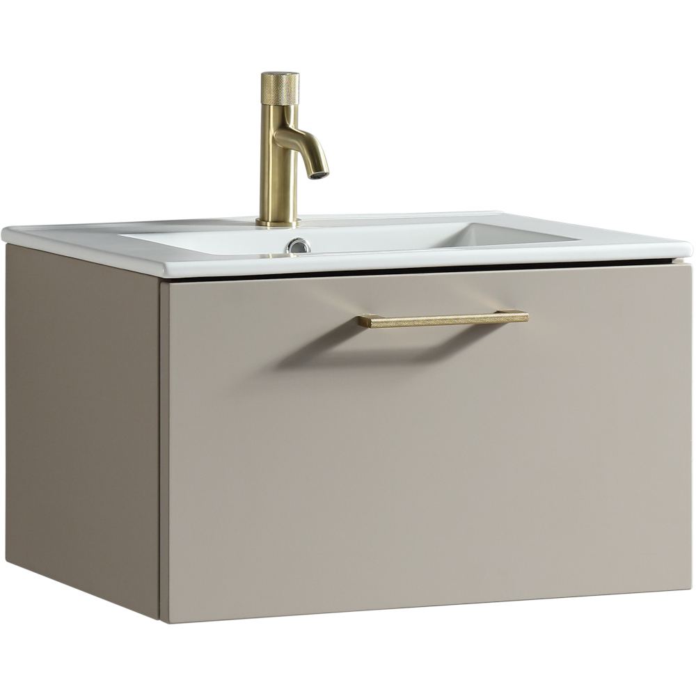 Piatta Soft Coffee 600mm Wall Hung Vanity Unit - 4373