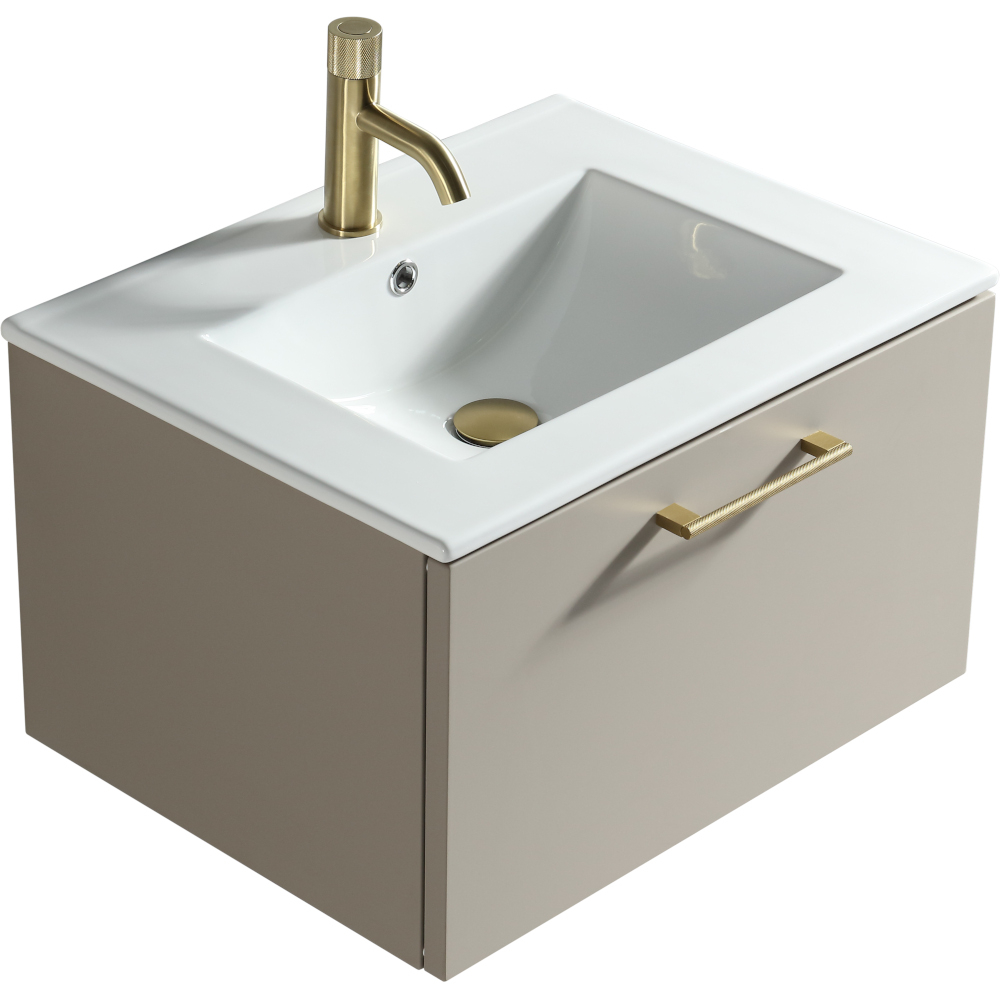 Piatta Soft Coffee 600mm Wall Hung Vanity Unit - 4373