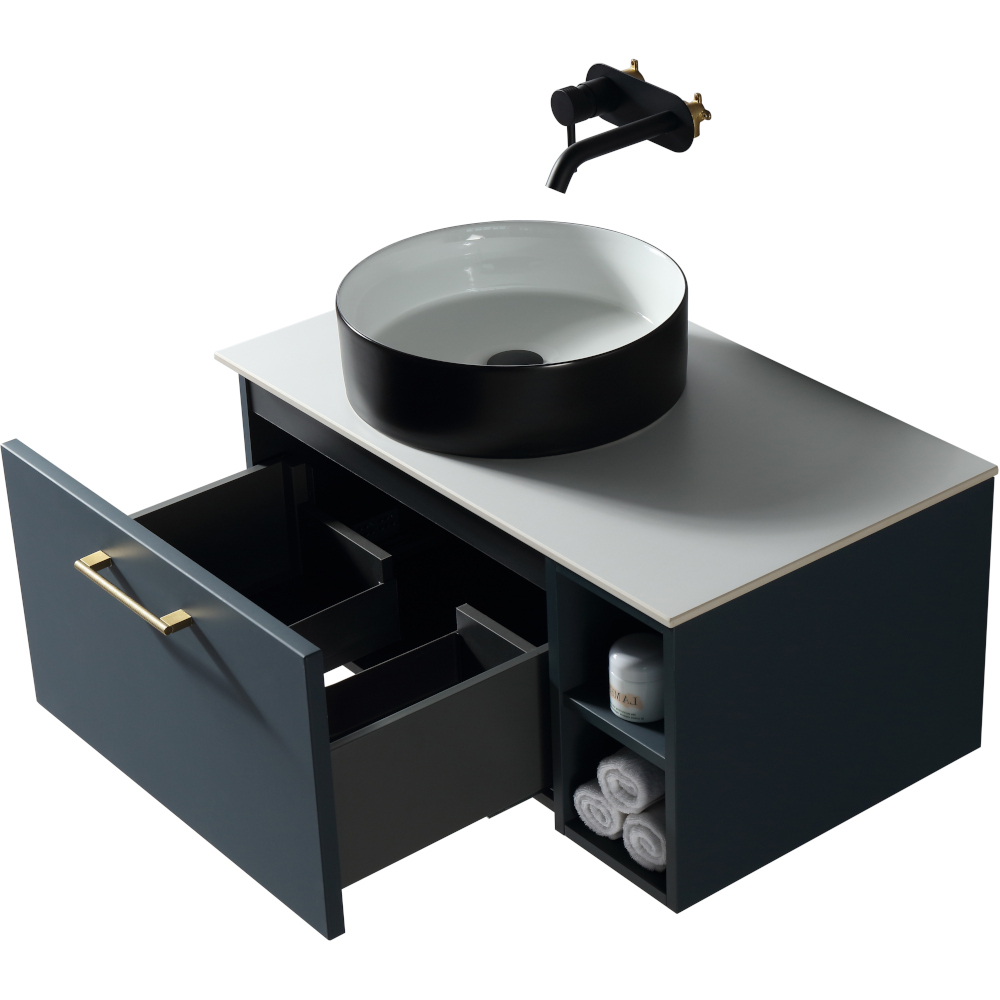 Piatta Midnight Shadow 800mm Wall Hung Vanity Unit - 4443 or 4419