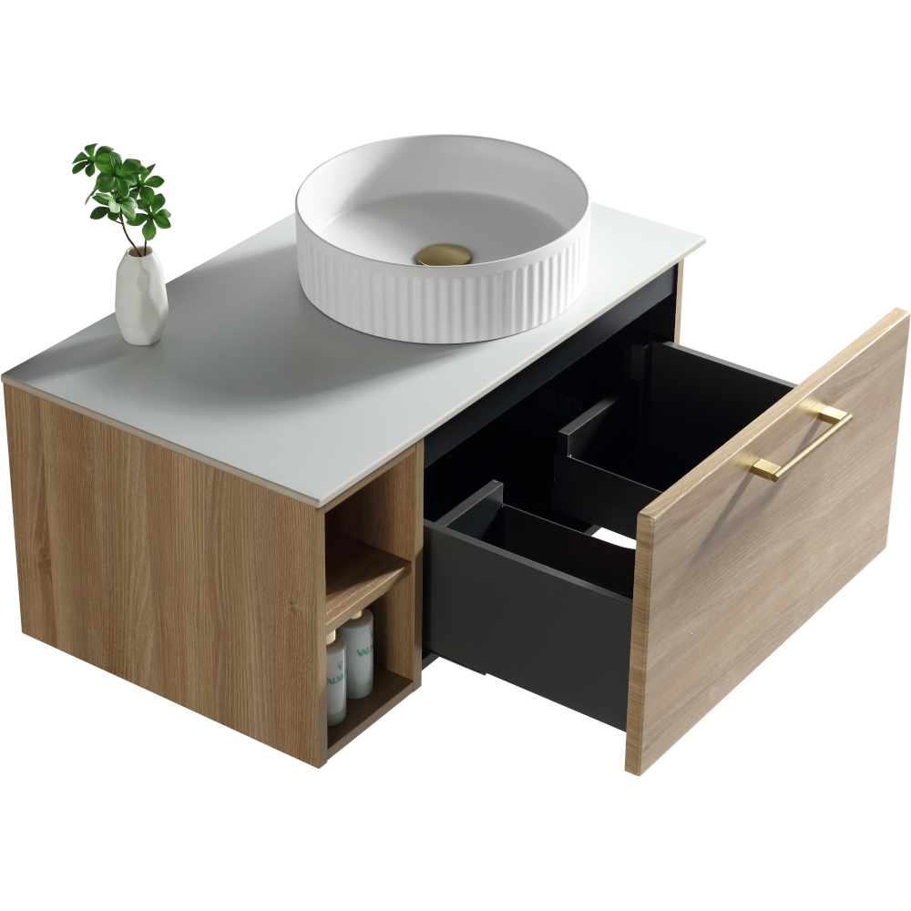 Piatta Country Oak 800mm Wall Hung Vanity Unit - 4442 or 4418